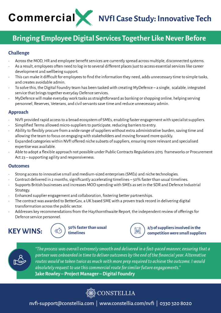 Neutral Vendor Framework for Innovation (NVfI) - Constellia